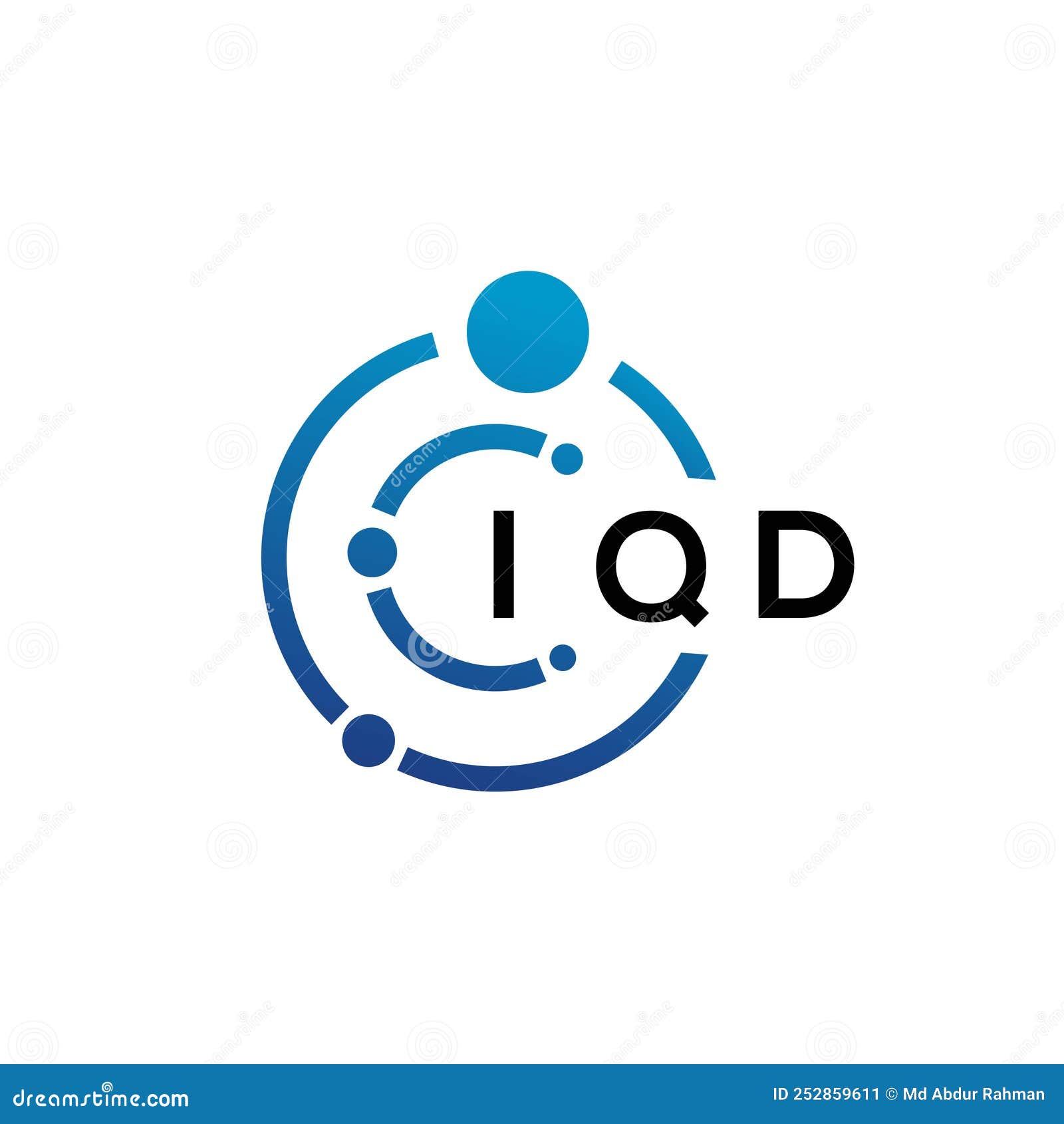 IQD Letter Technology Logo Design on White Background. IQD Creative ...