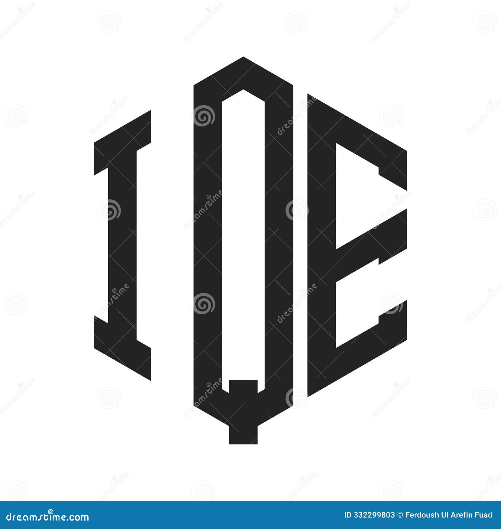 IQE Logo Design. Initial Letter IQE Monogram Logo Using Hexagon Shape ...