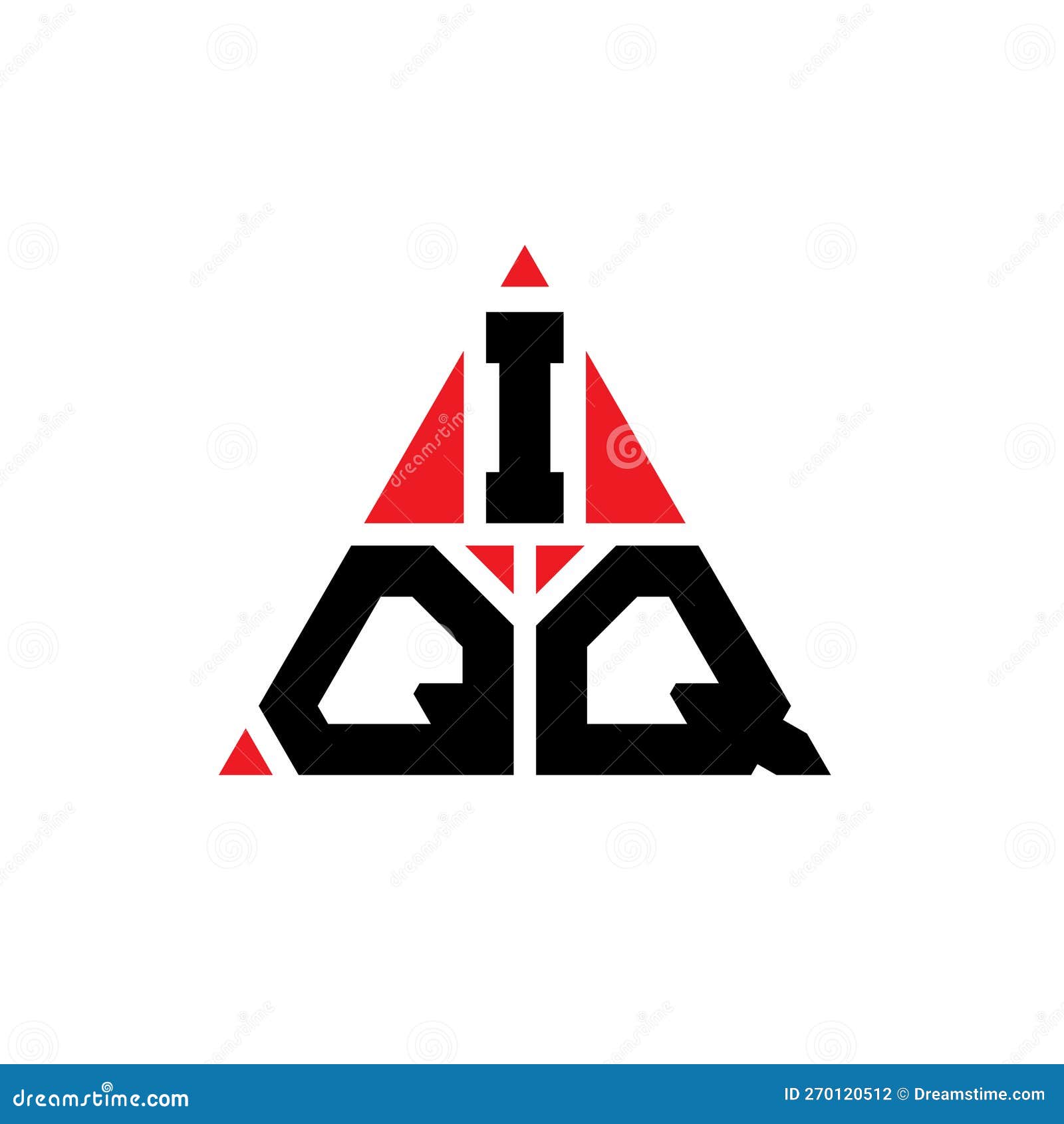 IQQ Triangle Letter Logo Design with Triangle Shape. IQQ Triangle Logo ...