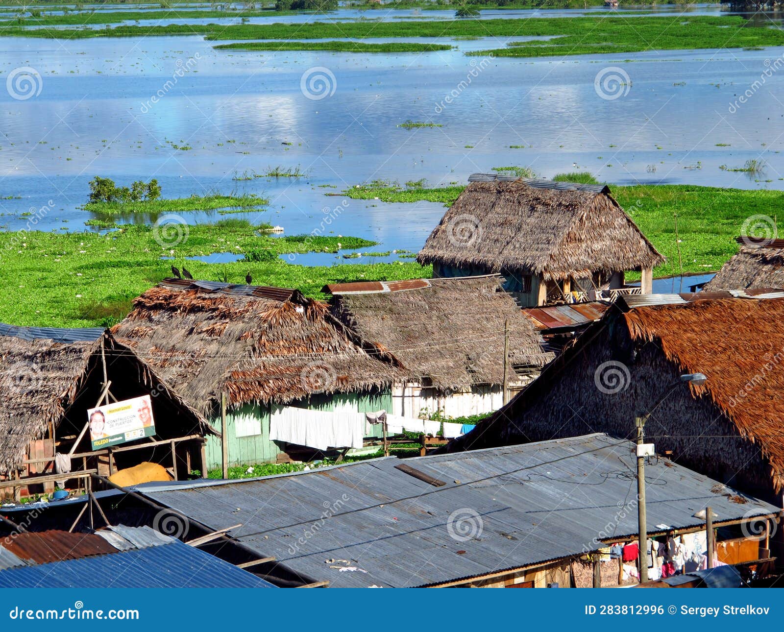 Iquitos, Amazon River, Peru - 13 May 2011: the View on Amazon River in ...