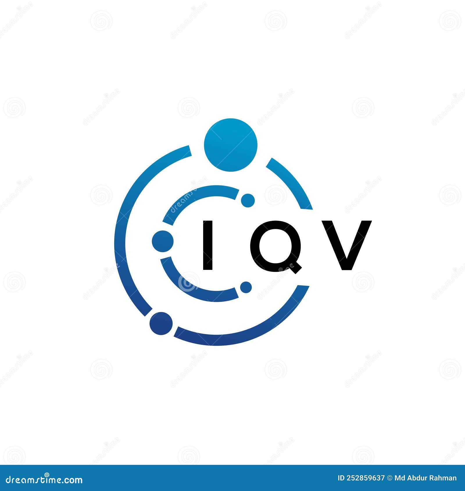 IQV Letter Technology Logo Design on White Background. IQV Creative ...