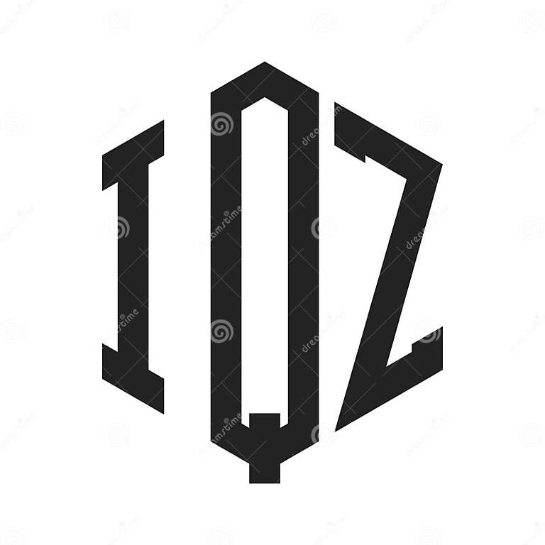 IQZ Logo Design. Initial Letter IQZ Monogram Logo Using Hexagon Shape ...