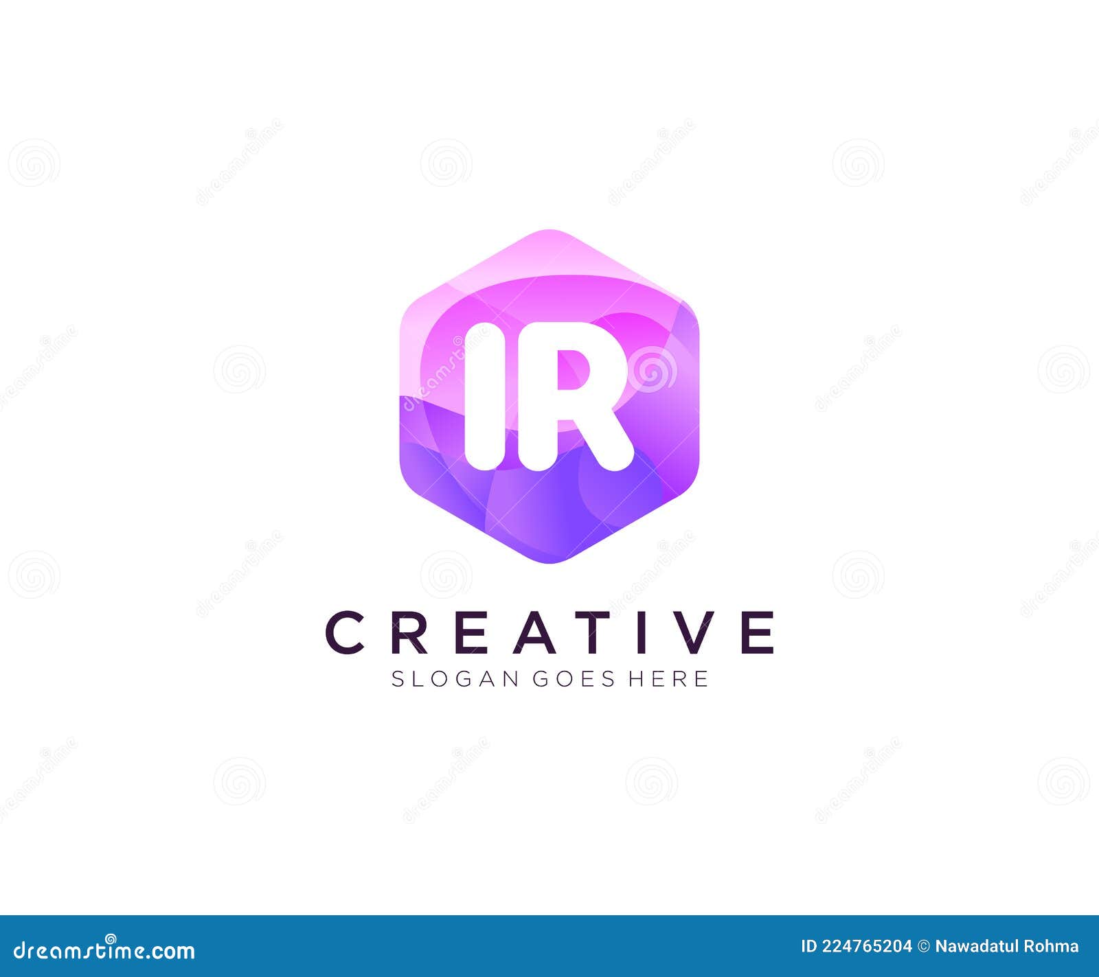 IR Initial Logo with Colorful Hexagon Modern Business Alphabet Logo ...
