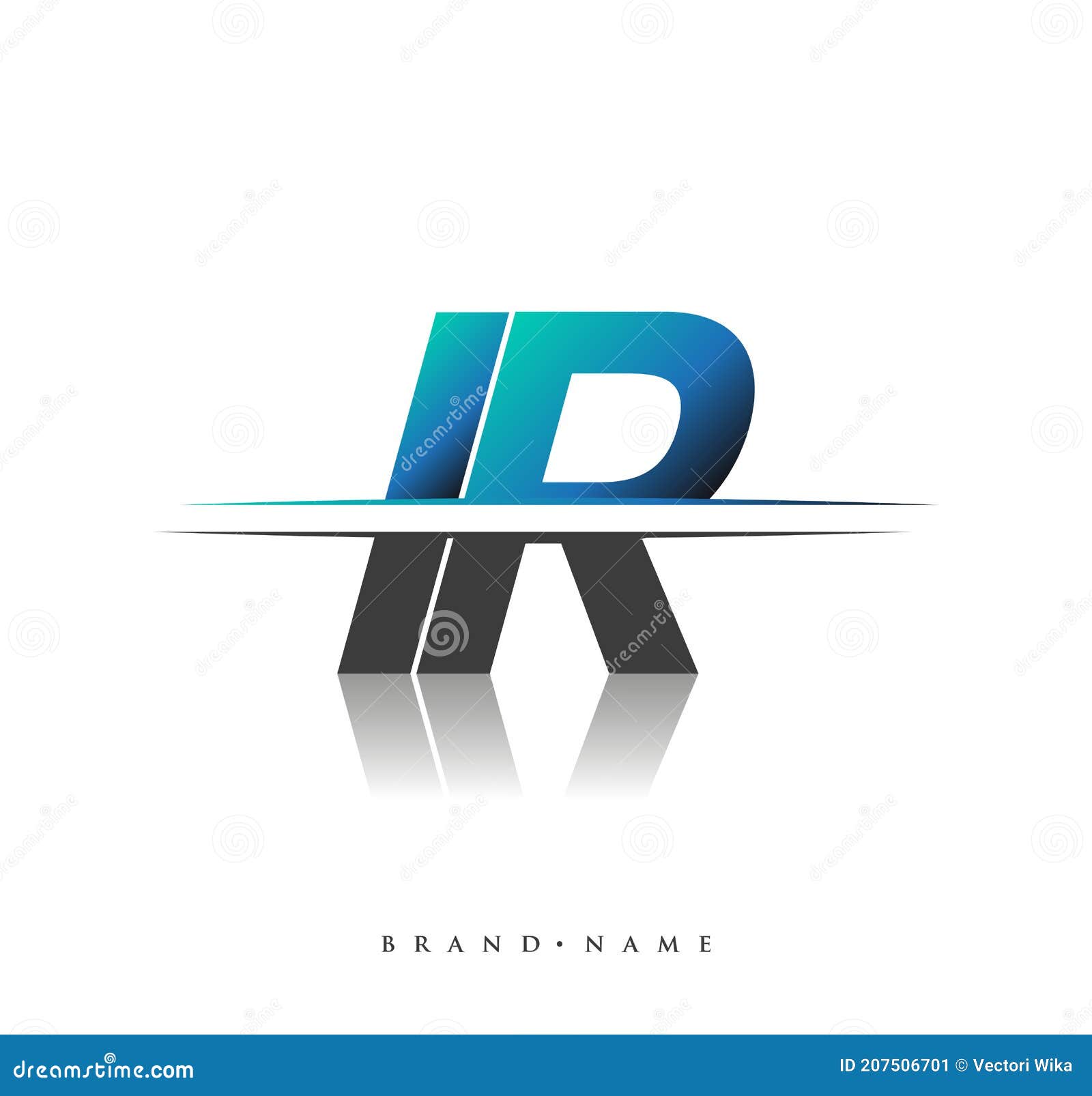 IR Initial Logo Company Name Colored Black and Blue, Simple and Modern ...