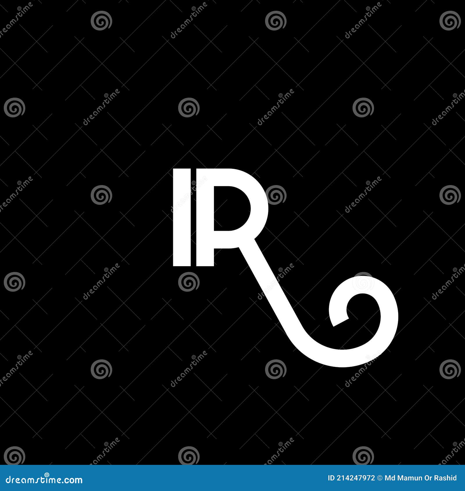 IR Letter Logo Design On Black Background. IR Creative Initials Letter ...