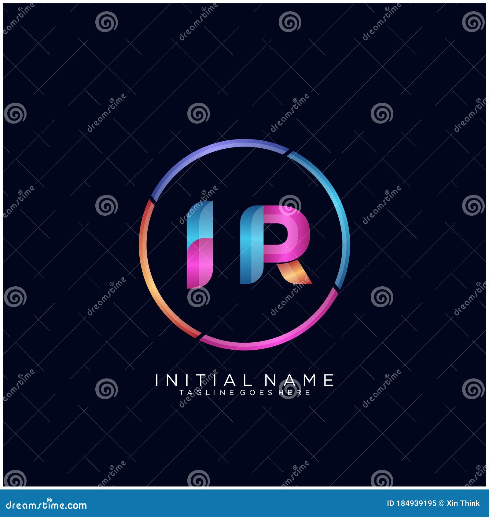 IR Letter Logo Icon Design Template Elements Stock Vector ...