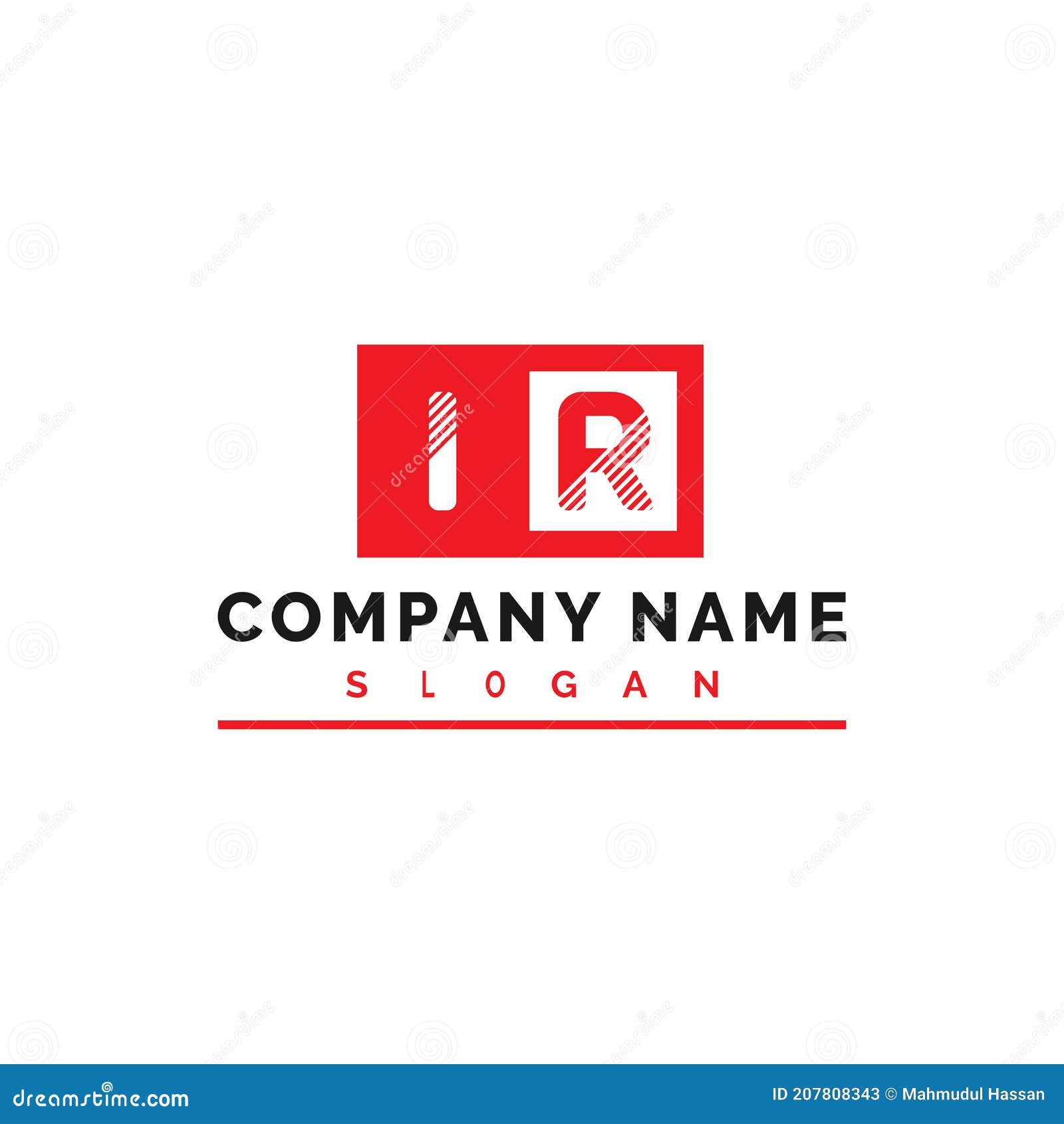 IR Logo Design. IR Letter Logo Vector Illustration - Vector Stock ...