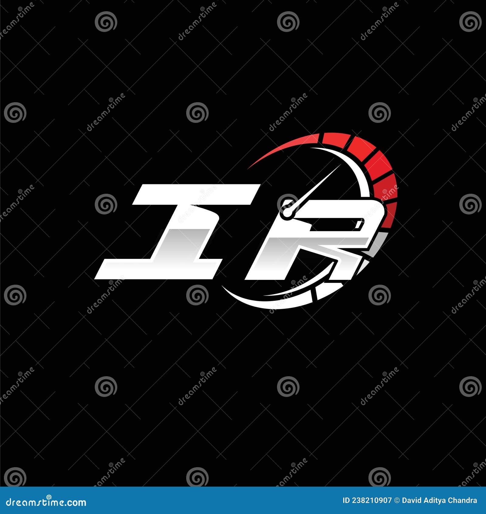 IR Logo Letter Speed Meter Racing Style Stock Vector - Illustration of ...