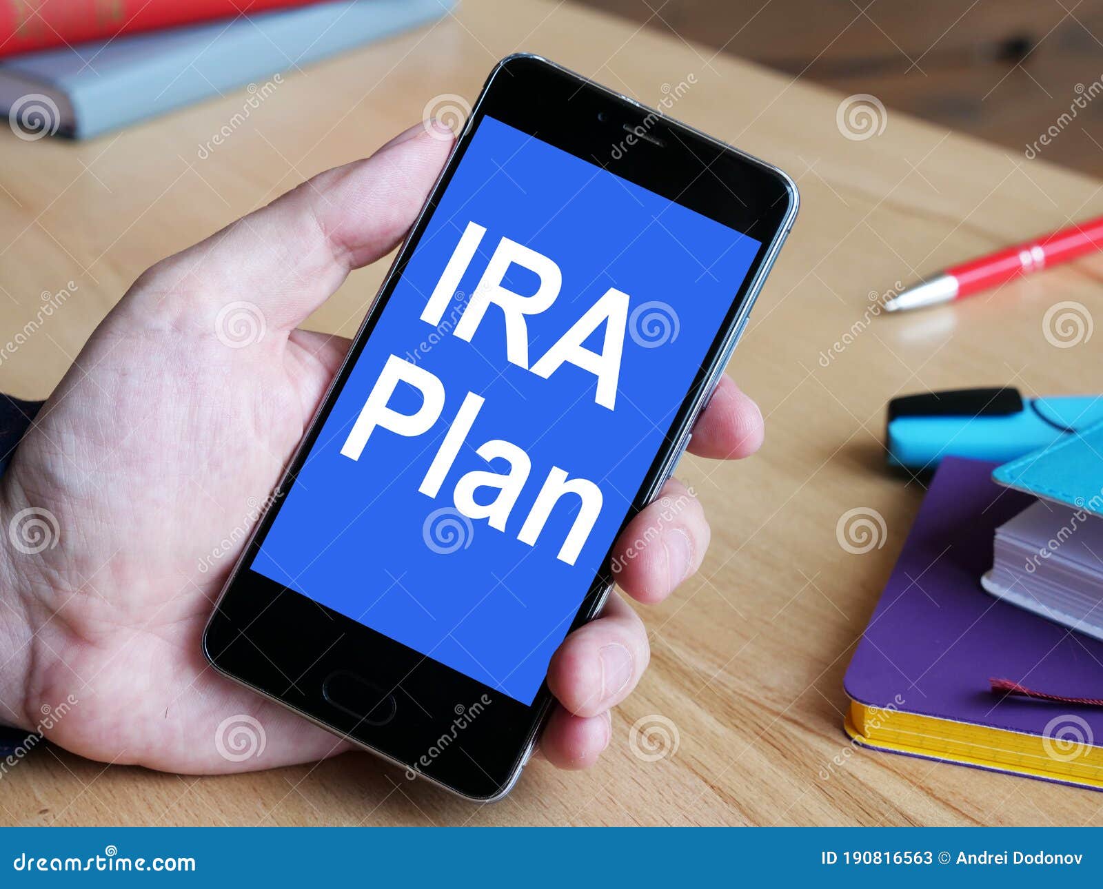 IRA Plan is Shown on the Conceptual Business Photo Stock Image - Image ...