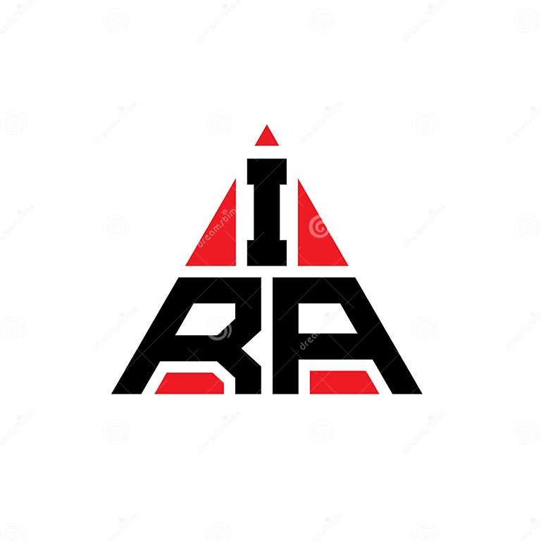 IRA Triangle Letter Logo Design with Triangle Shape. IRA Triangle Logo ...