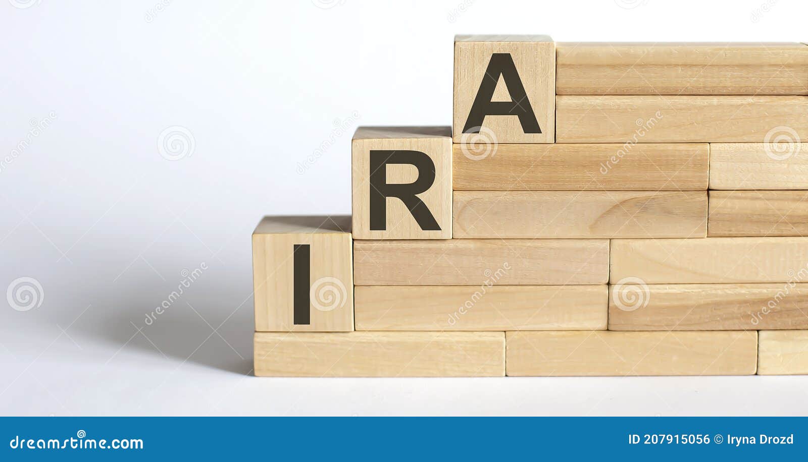 IRA Word Written on the Wooden Blocks on White Background Stock Photo ...
