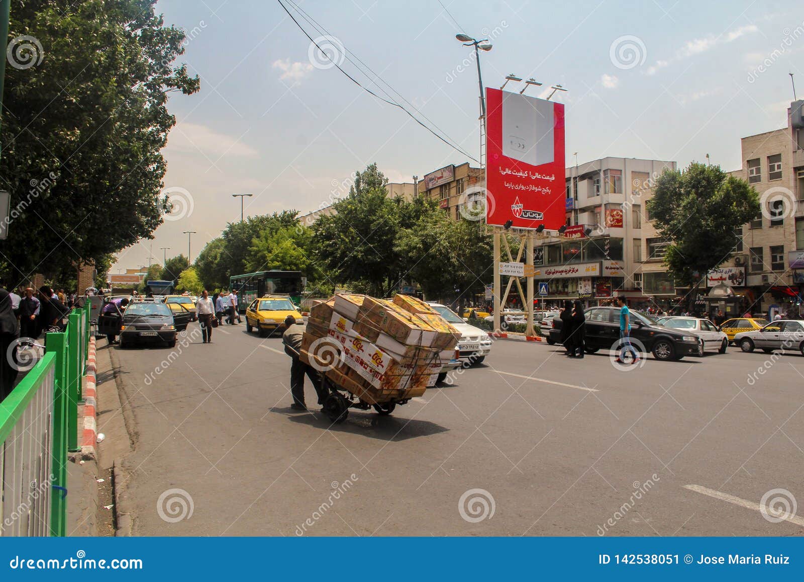 Tabriz, Iran - 10 July 2017: Street of Iran with a Carrier in the ...