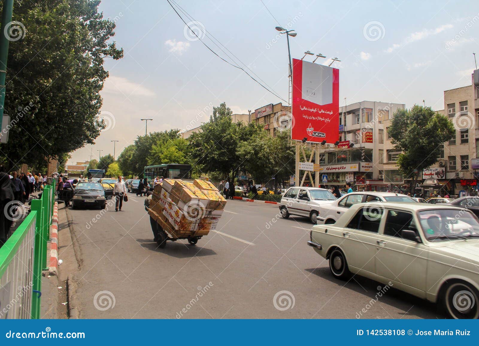 Tabriz, Iran - 10 July 2017: Street of Iran with a Carrier in the ...