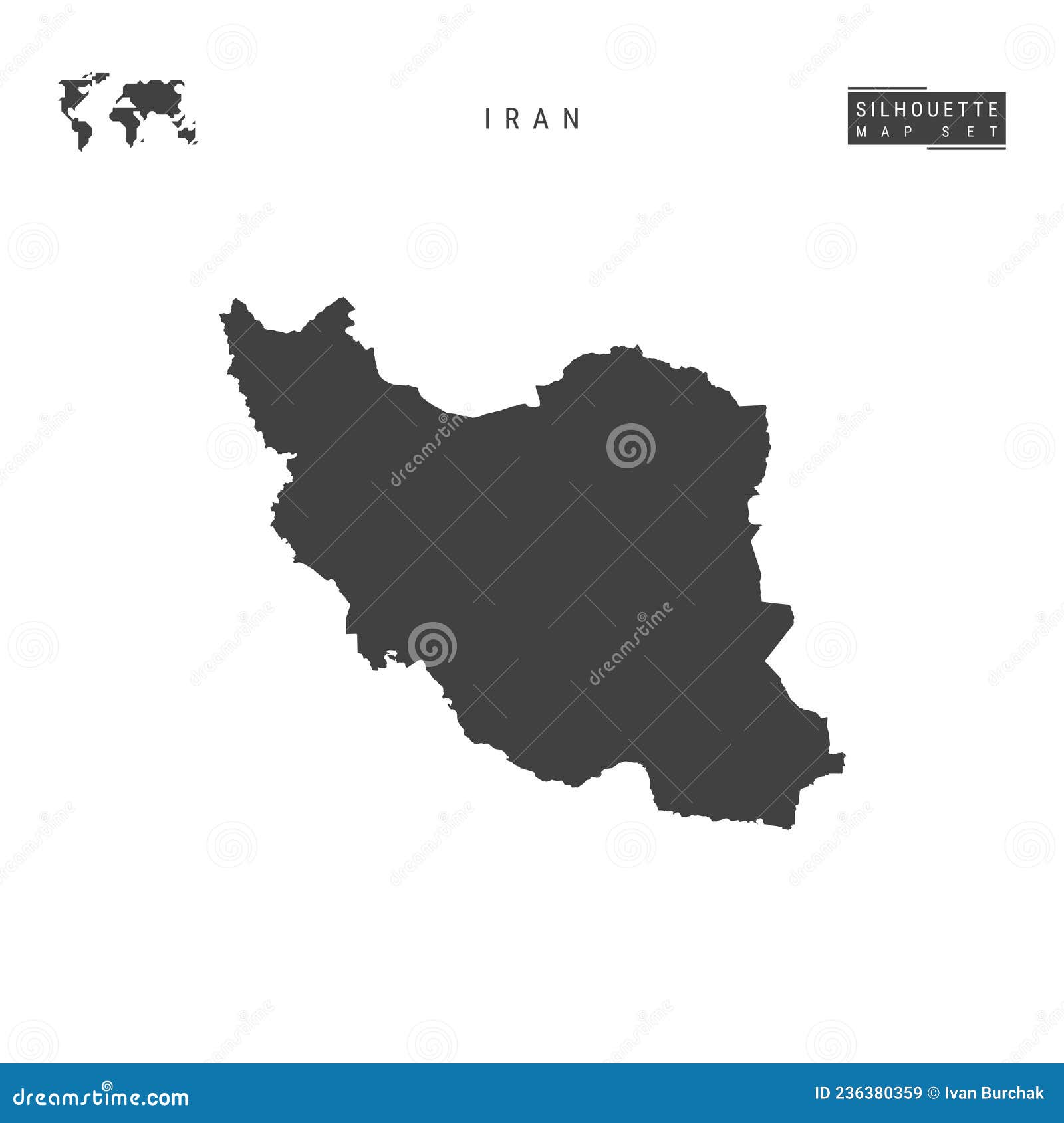 Blank Map Of Iran. Counties Of Iran Map. High Detailed Gray Vector Map ...
