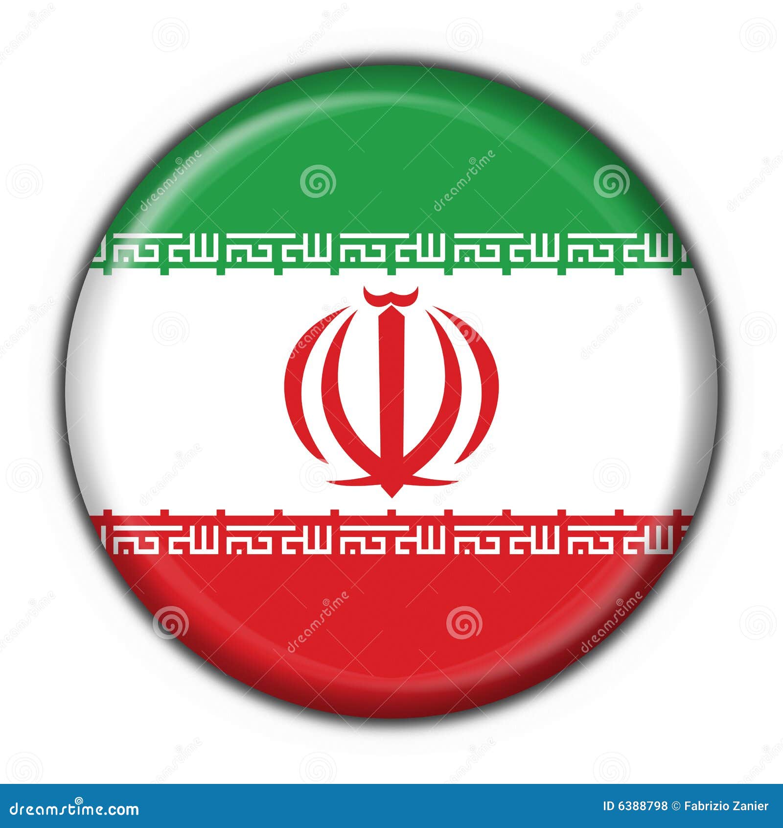 Iran Button Flag Round Shape Stock Illustration - Illustration of ...