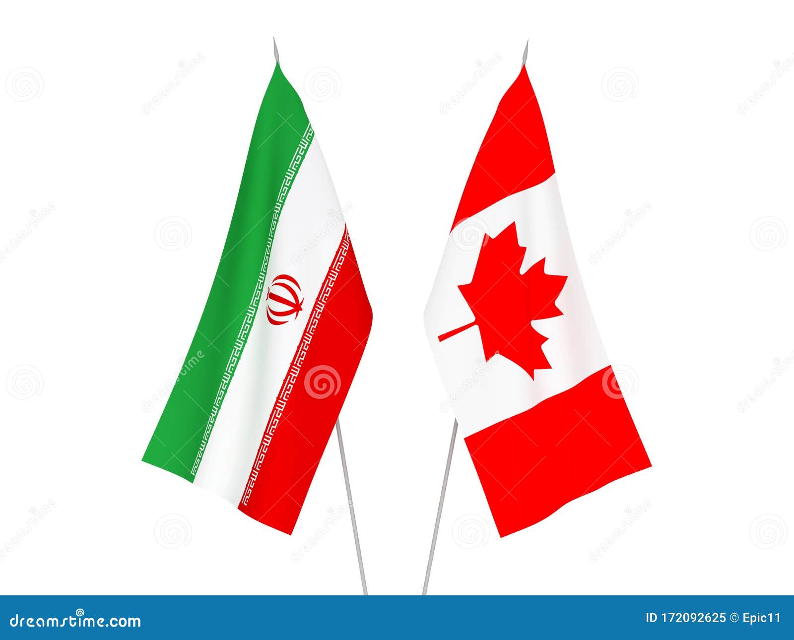 Iran and Canada flags stock illustration. Illustration of national ...