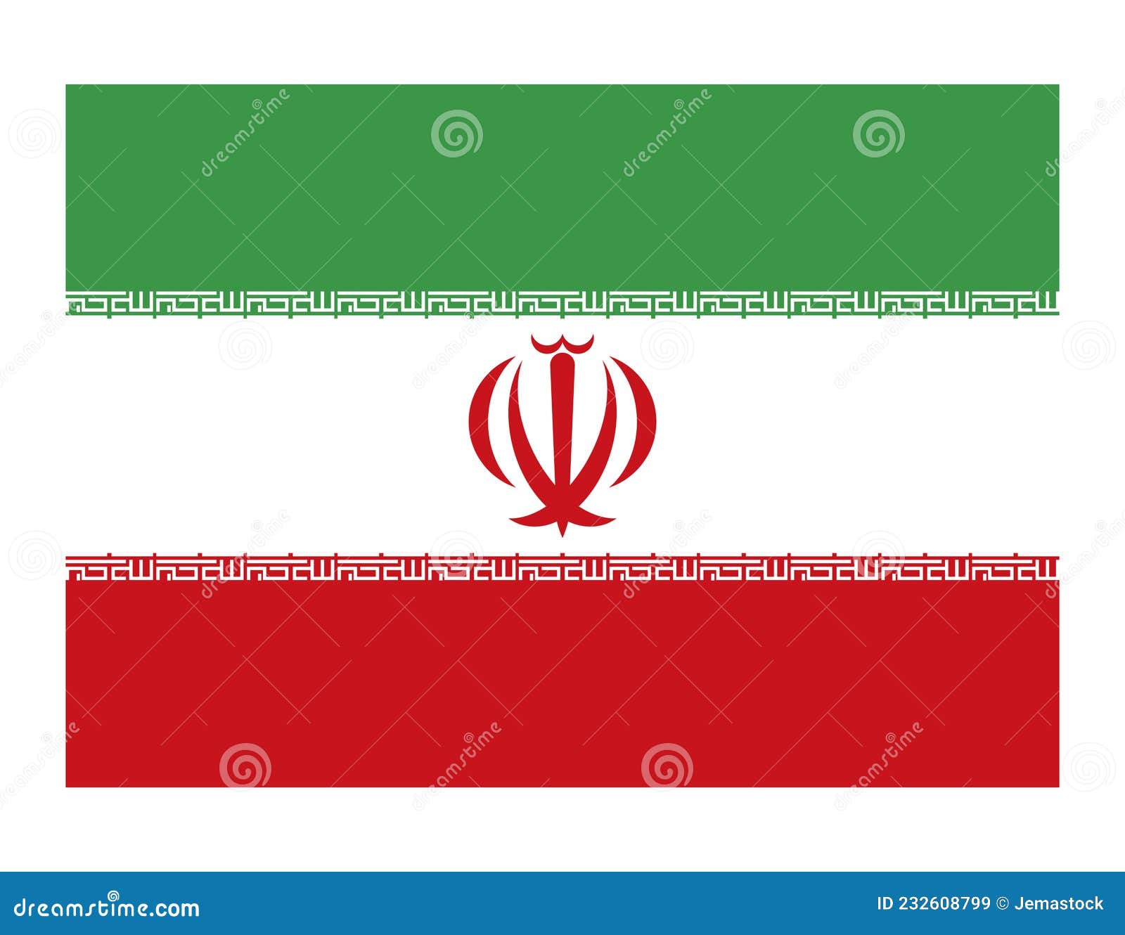 Iran country flag stock vector. Illustration of isolated - 232608799