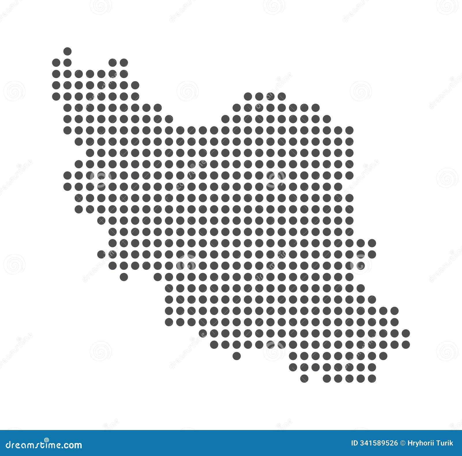 Iran - Dotted Map. Map Formed By Dots. Vector Illustration Royalty-Free ...