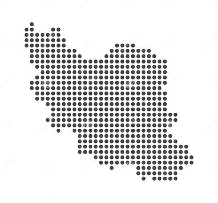 Iran - Dotted Map. Map Formed by Dots Stock Illustration - Illustration ...