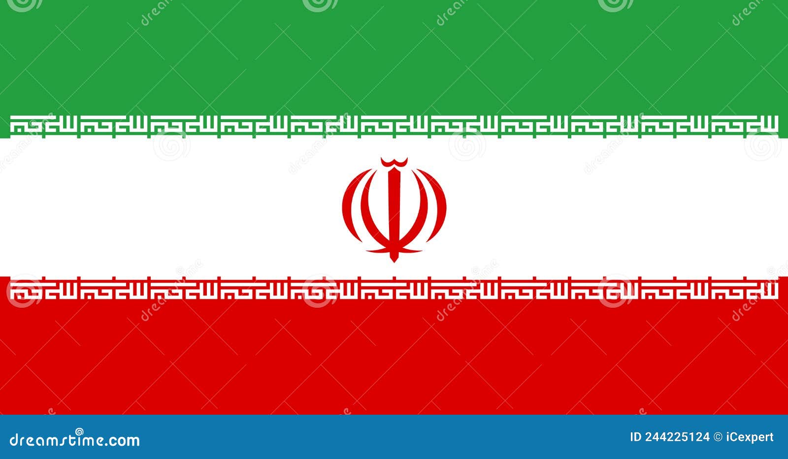Iran Flag with Original RGB Color Vector Illustration Stock Vector ...
