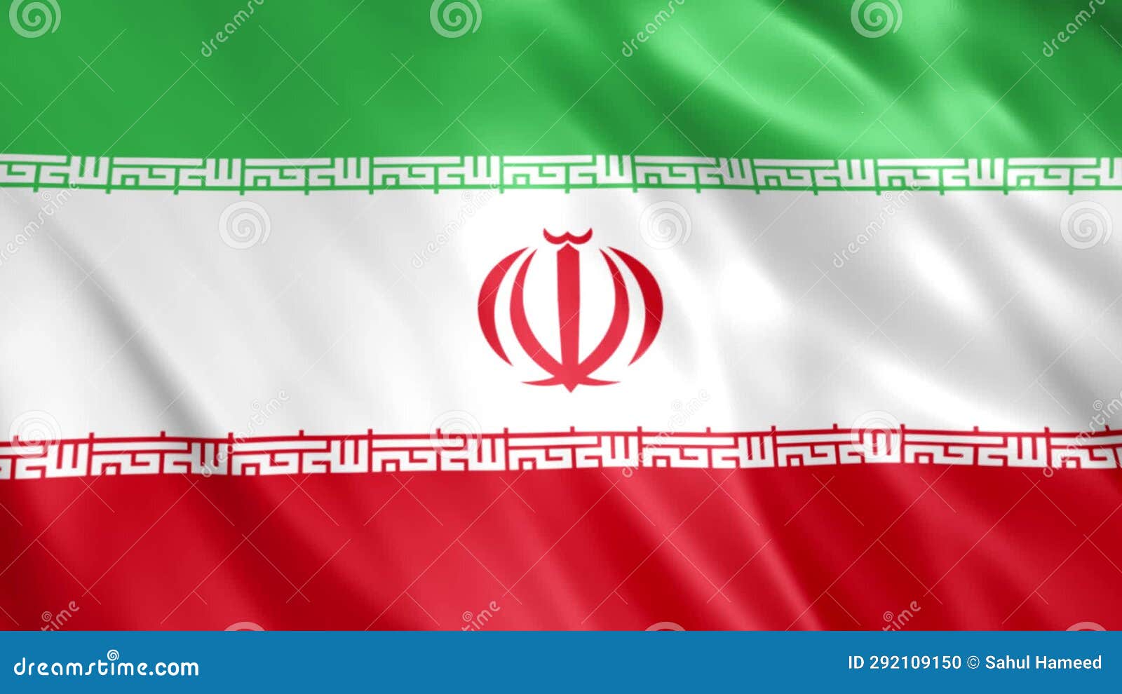Iran Flag Video Animation with Seamless Loop Stock Footage - Video of ...