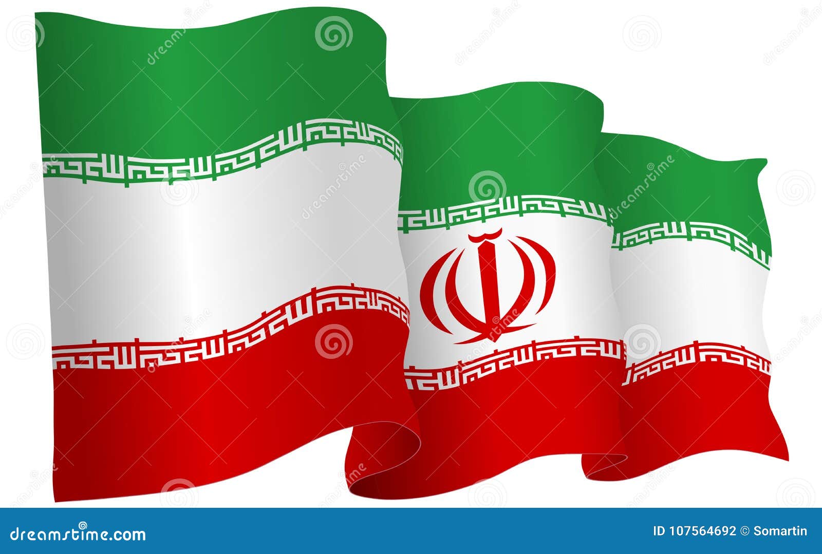 Flag Of Isfahan, Iran Royalty-Free Stock Photography | CartoonDealer ...