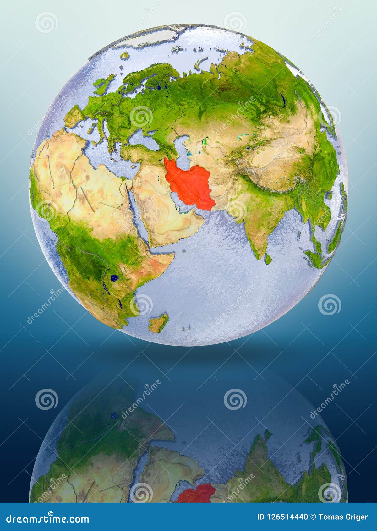Iran on globe stock illustration. Illustration of iranian - 126514440