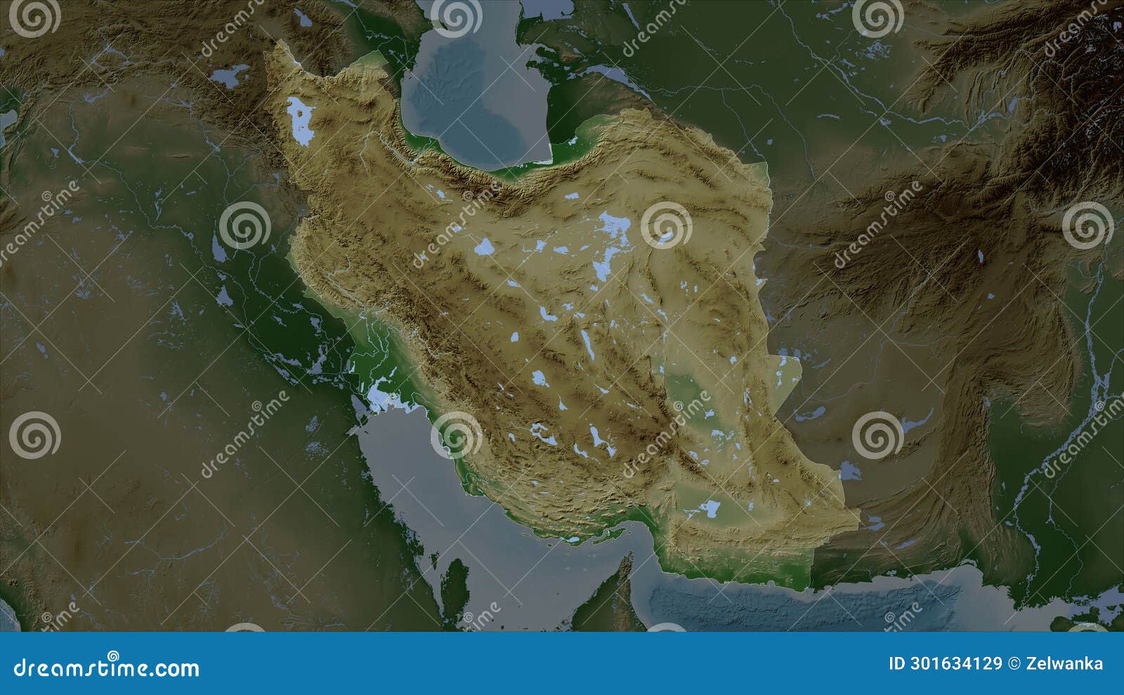 Iran highlighted. Pale stock illustration. Illustration of asia - 301634129