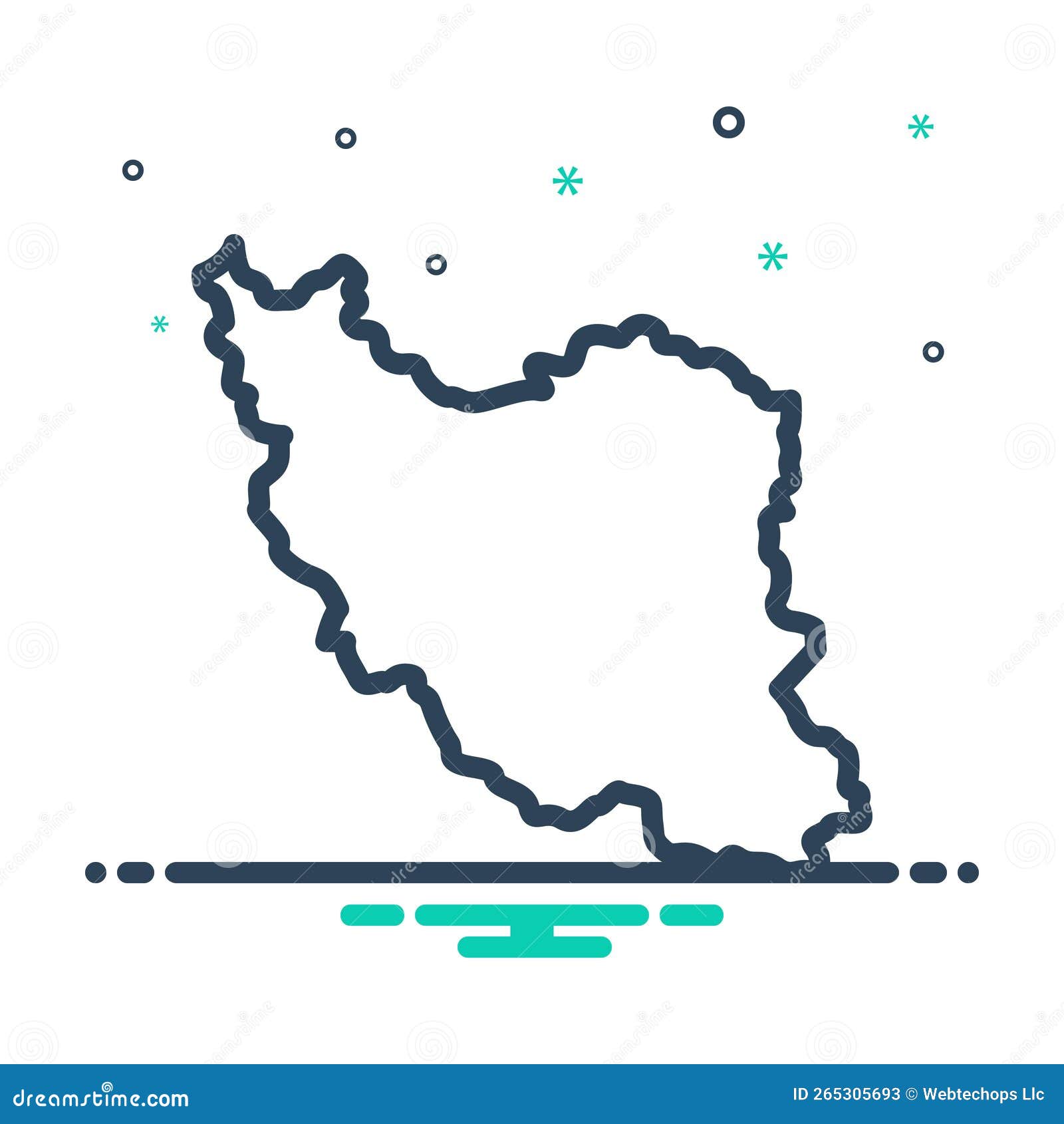 Mix Icon for Iran, Map and Country Stock Vector - Illustration of ...