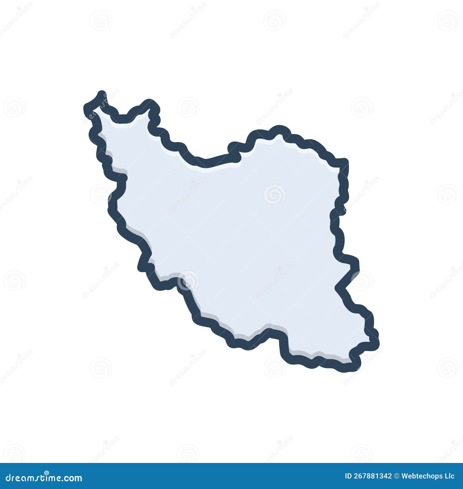 Color Illustration Icon for Iran, Map and Country Stock Vector ...