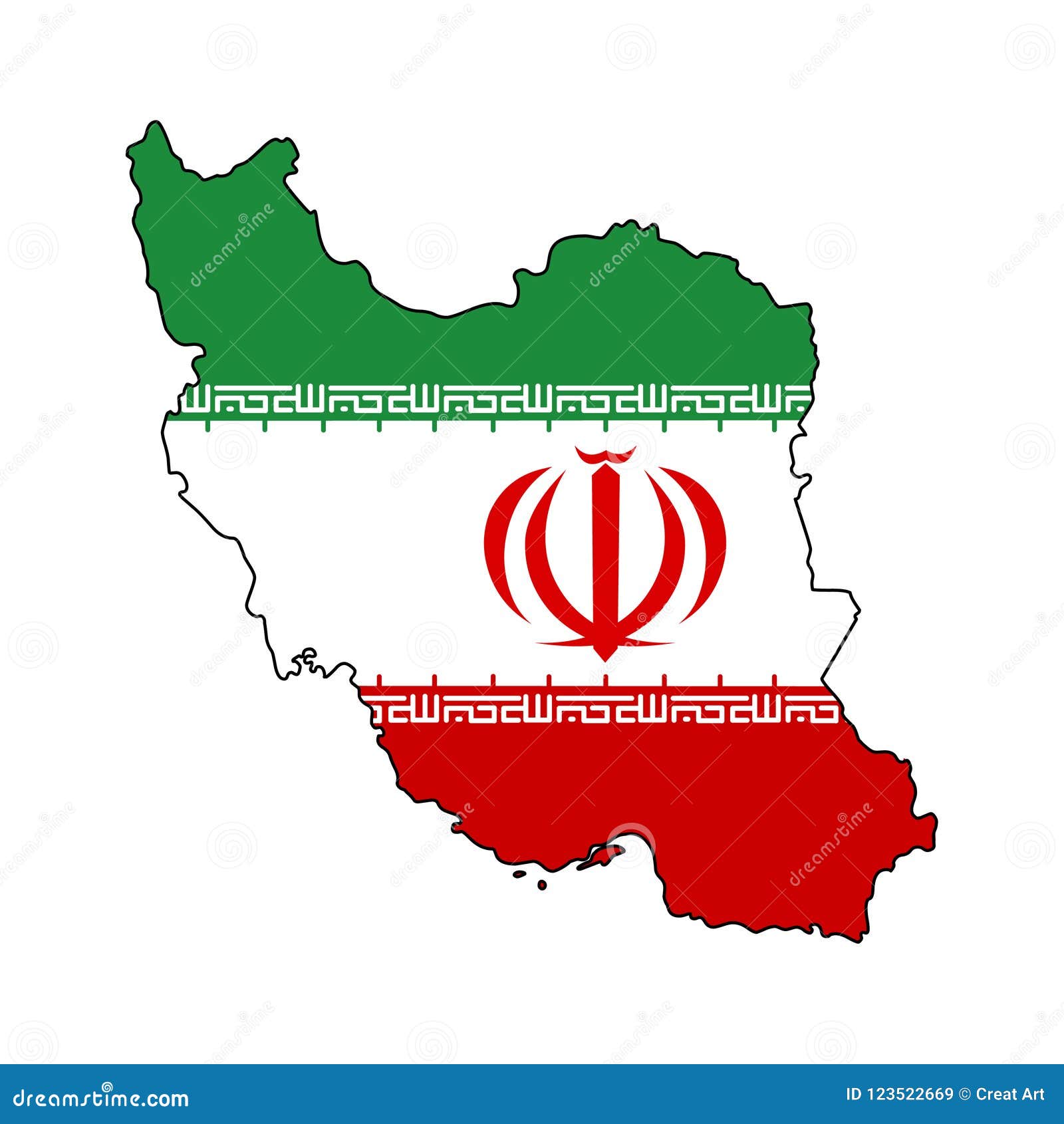 Iran Kaart Van De Vectorillustratie Van Iran Vector Illustratie ...