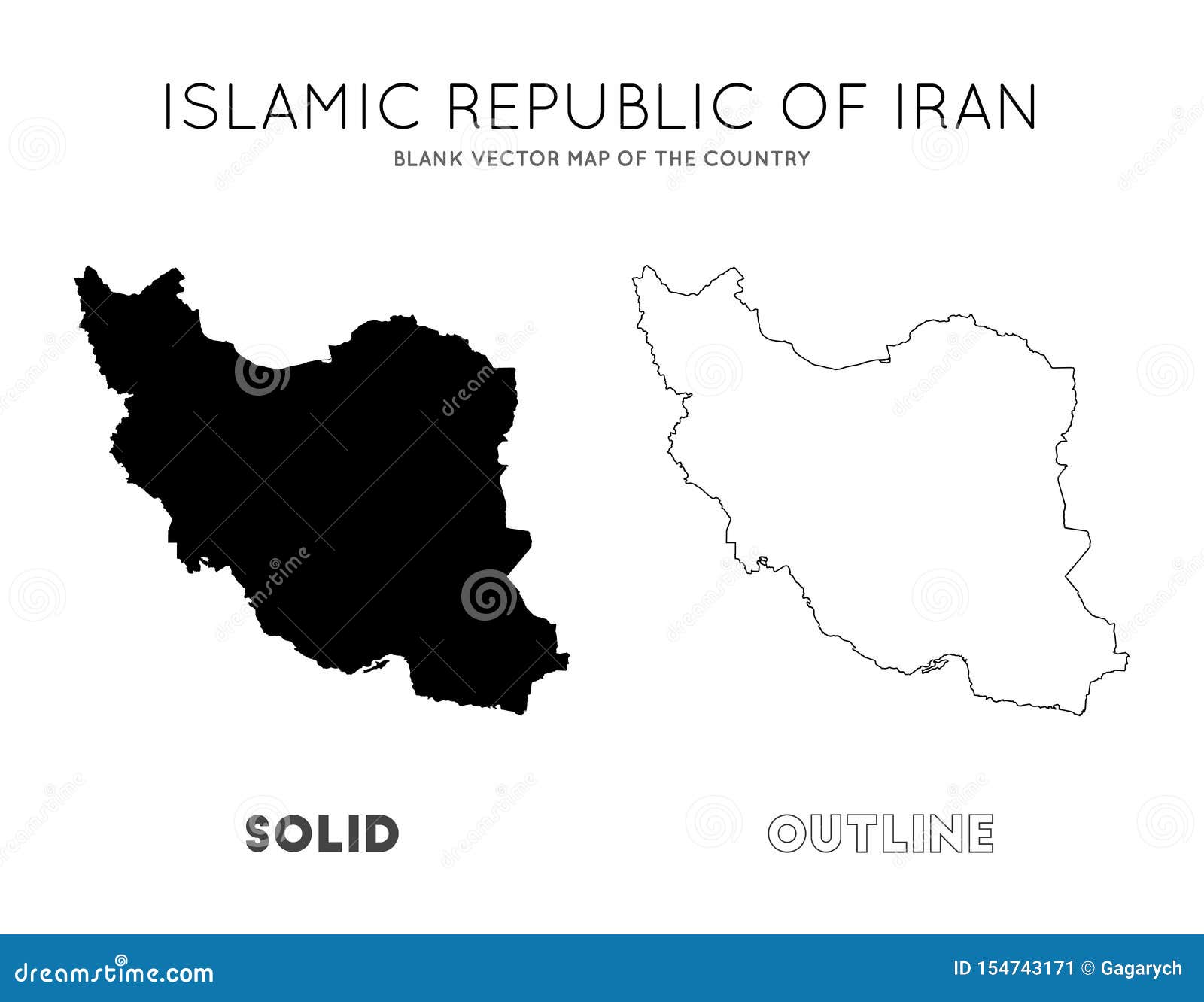 Iran map. stock vector. Illustration of republic, background - 154743171