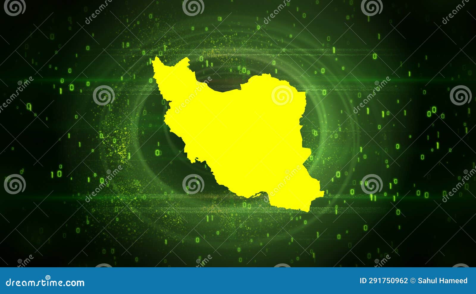 Iran Map on Digital Background Stock Illustration - Illustration of ...