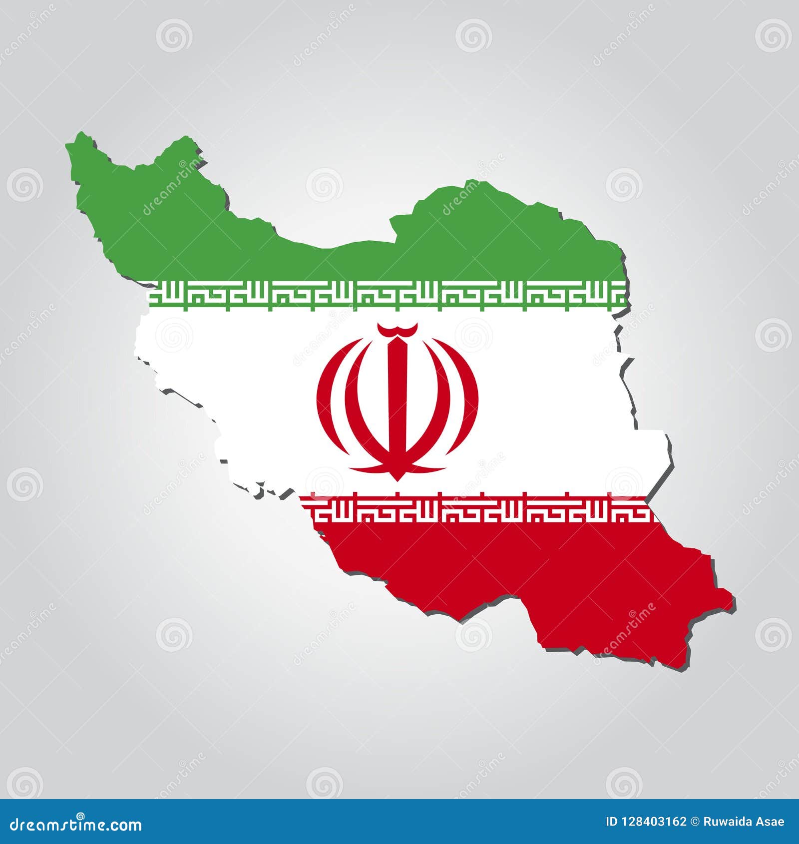 Iran Map Flag stock illustration. Illustration of silhouette - 128403162