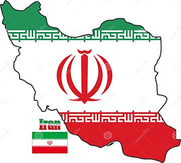 Iran Map and Flag Illustration Vector Stock Vector - Illustration of ...