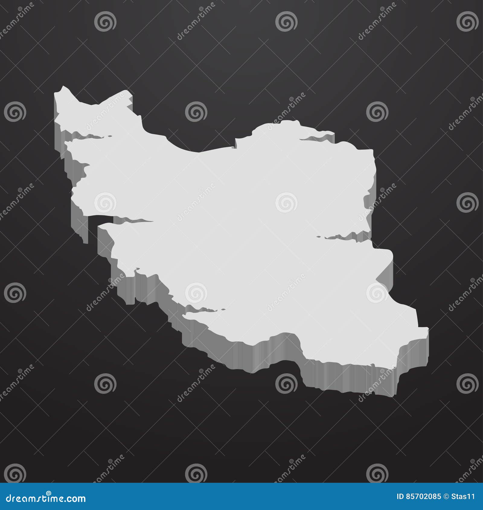 Iran Map With Gray Tone On Png Or Transparent Background,illustration ...