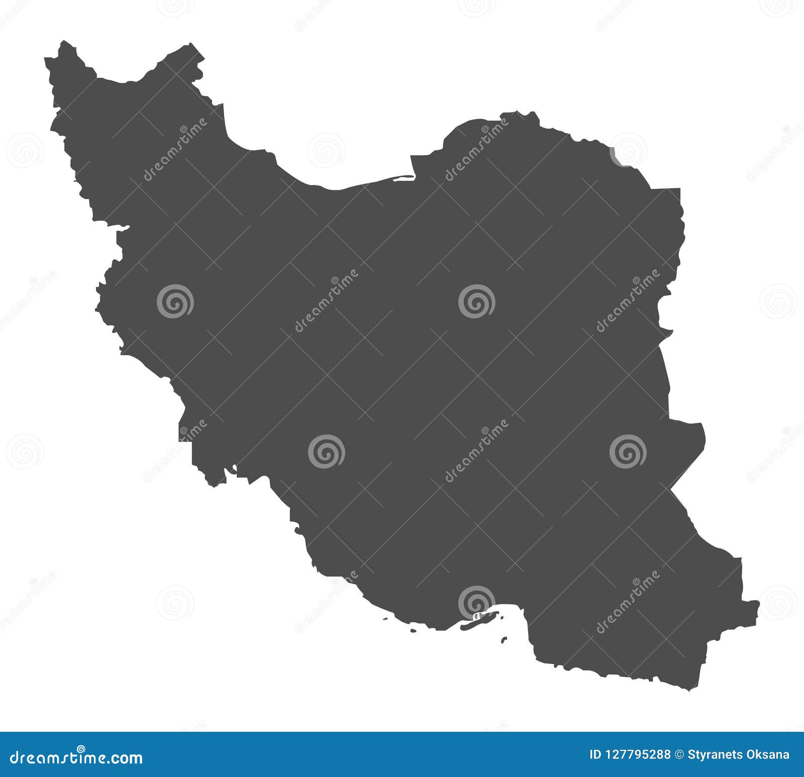 Iran Map With Gray Tone On Png Or Transparent Background,illustration ...