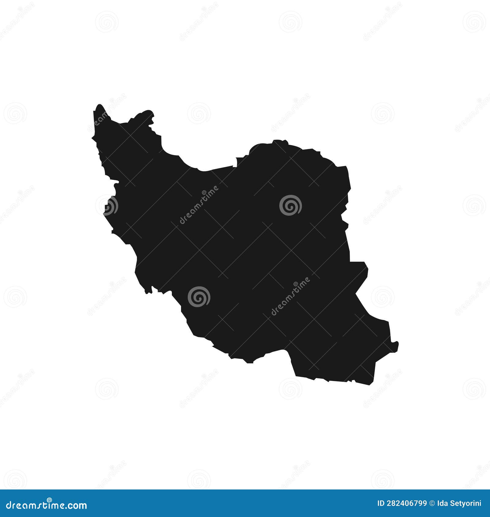 Iran map icon vector stock illustration. Illustration of contour ...