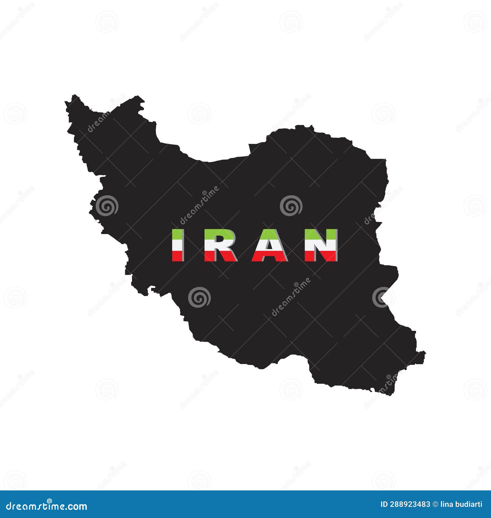 IRAN map icon stock vector. Illustration of sign, iran - 288923483