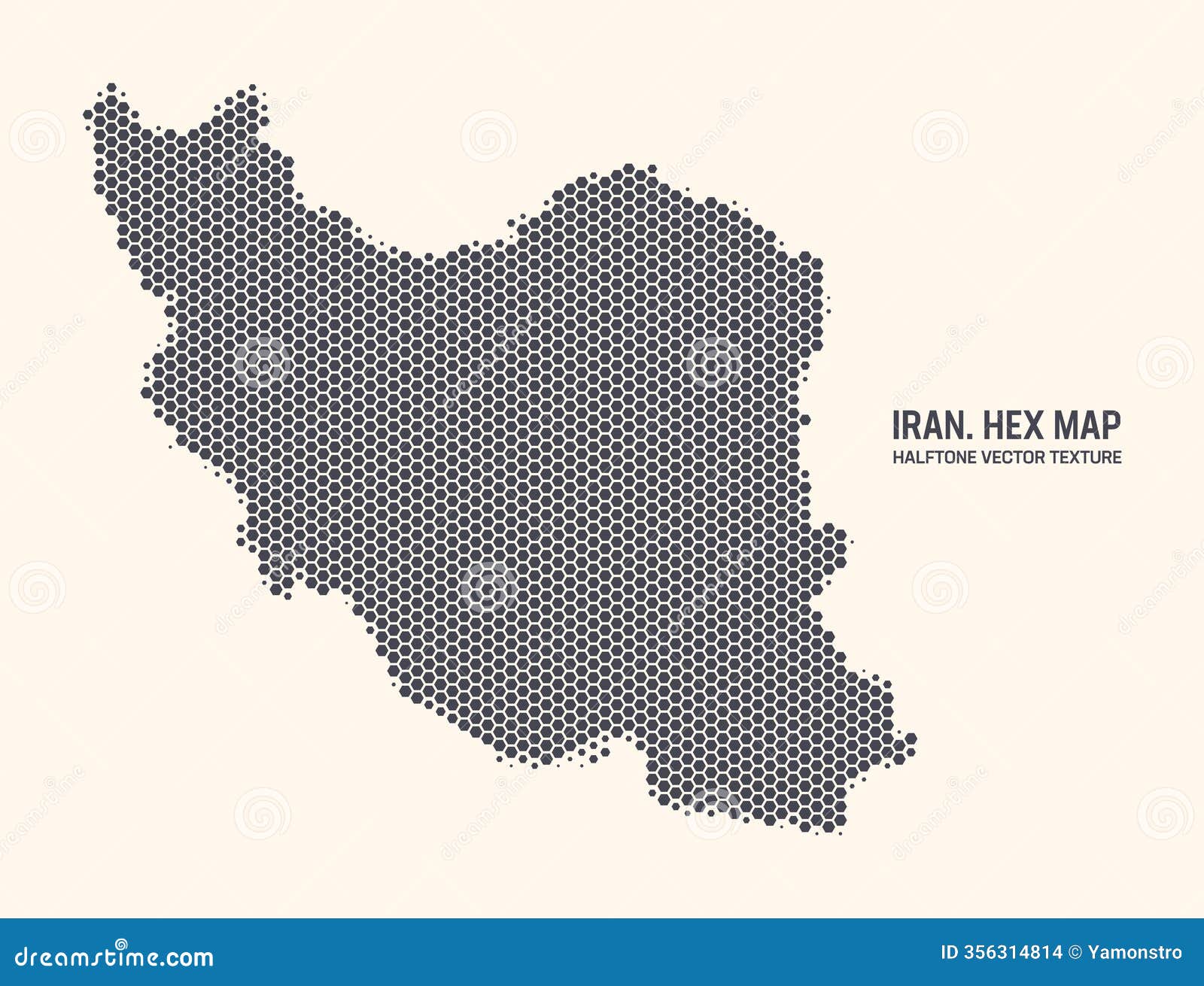 Iran Map Vector Hexagonal Half Tone Pattern Isolated on Light ...