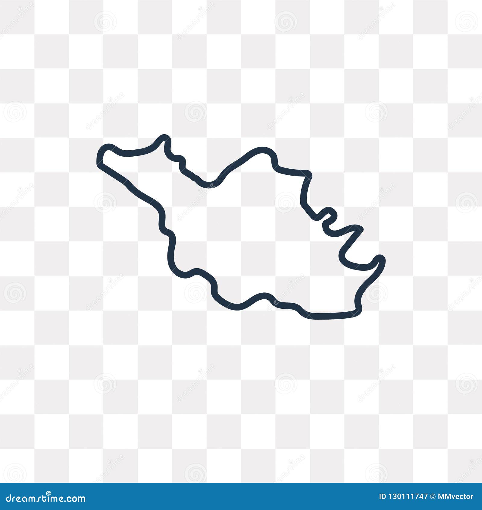 Iran Map Vector Icon Isolated On Transparent Background, Linear ...