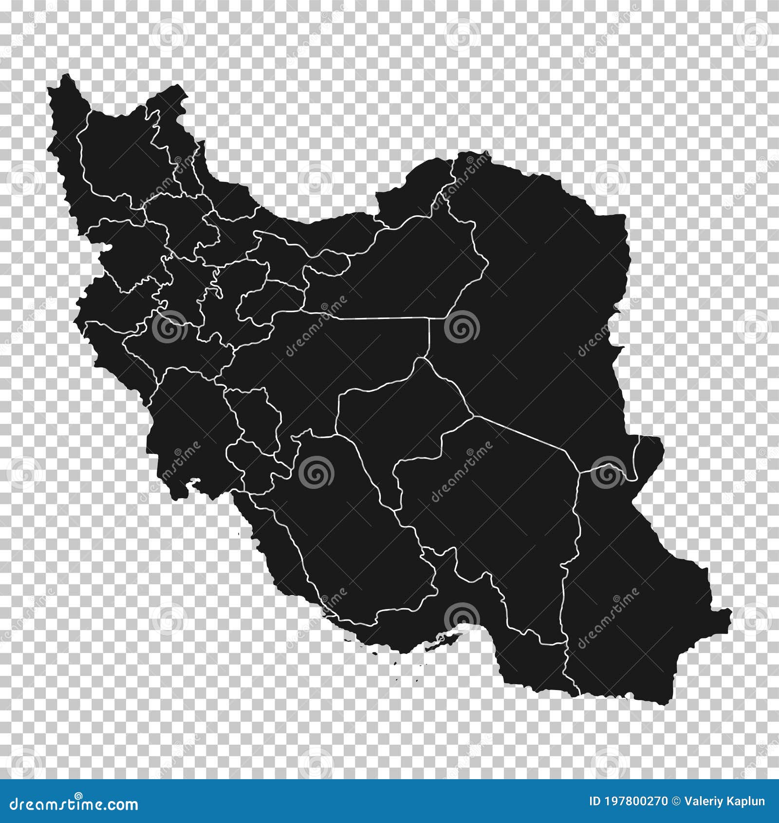 Iran Map On Transparent Background Vector Illustration | CartoonDealer ...