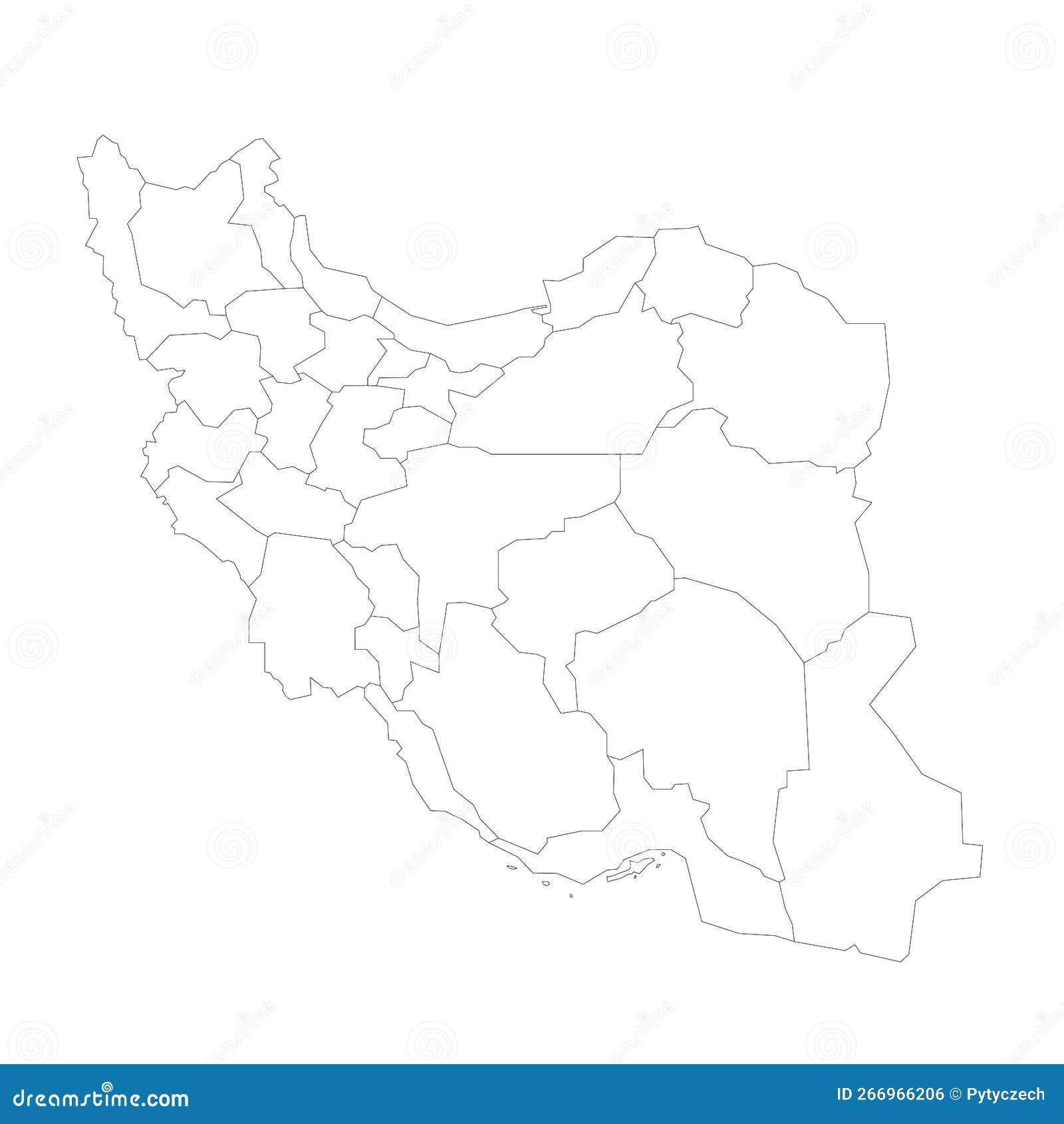 Iran Political Map of Administrative Divisions Stock Illustration ...