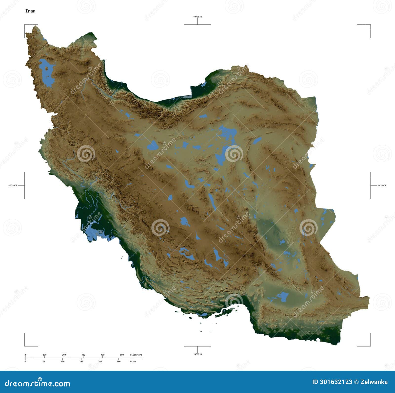 Iran Shape on White. Physical Stock Illustration - Illustration of ...