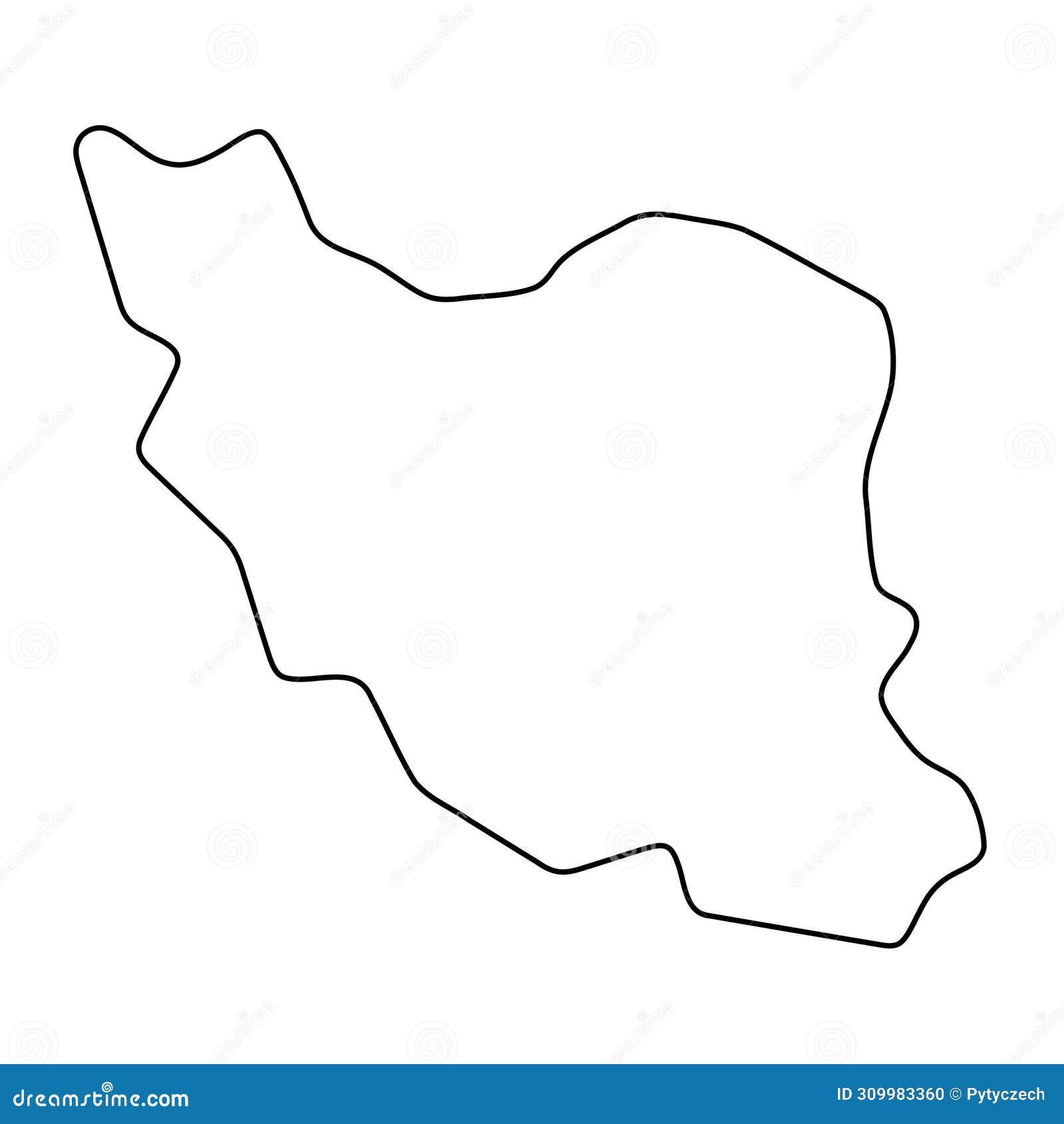 Iran Simplified Vector Map Royalty-Free Stock Photography ...