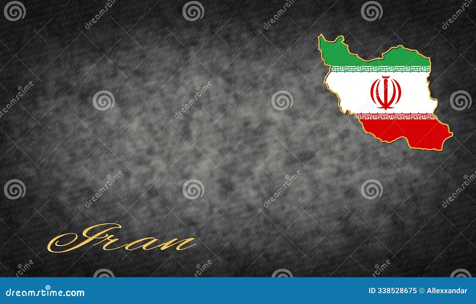 Iran Symbols, Map of Iran stock image. Image of mountains - 338528675