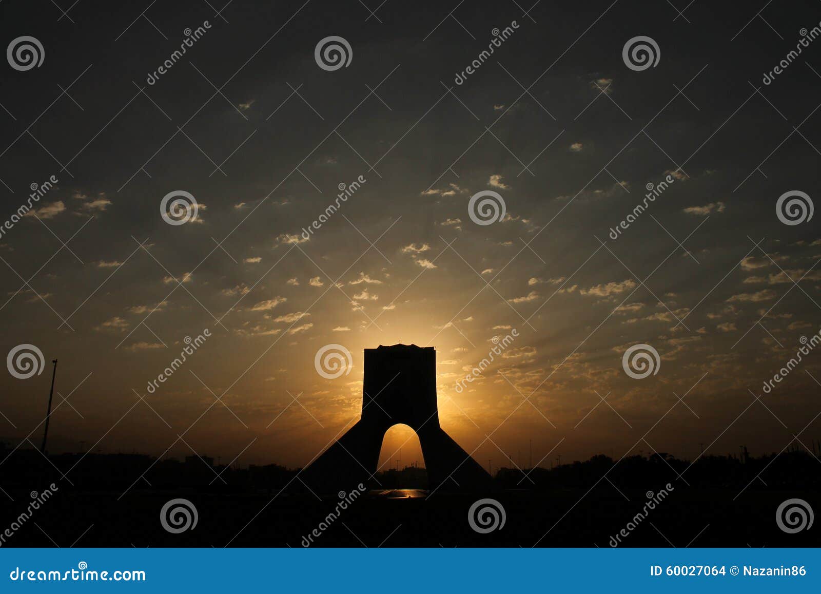 Iran, Tehran, Azadi Tower, Centre of Tehran Stock Photo - Image of ...