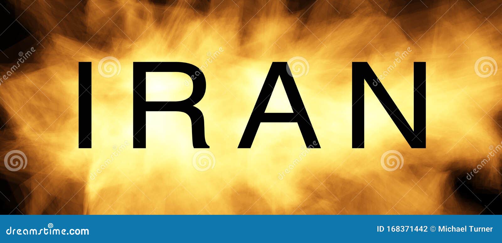 Iran Text Met Burning Flames Stock Illustratie - Illustration of midden ...