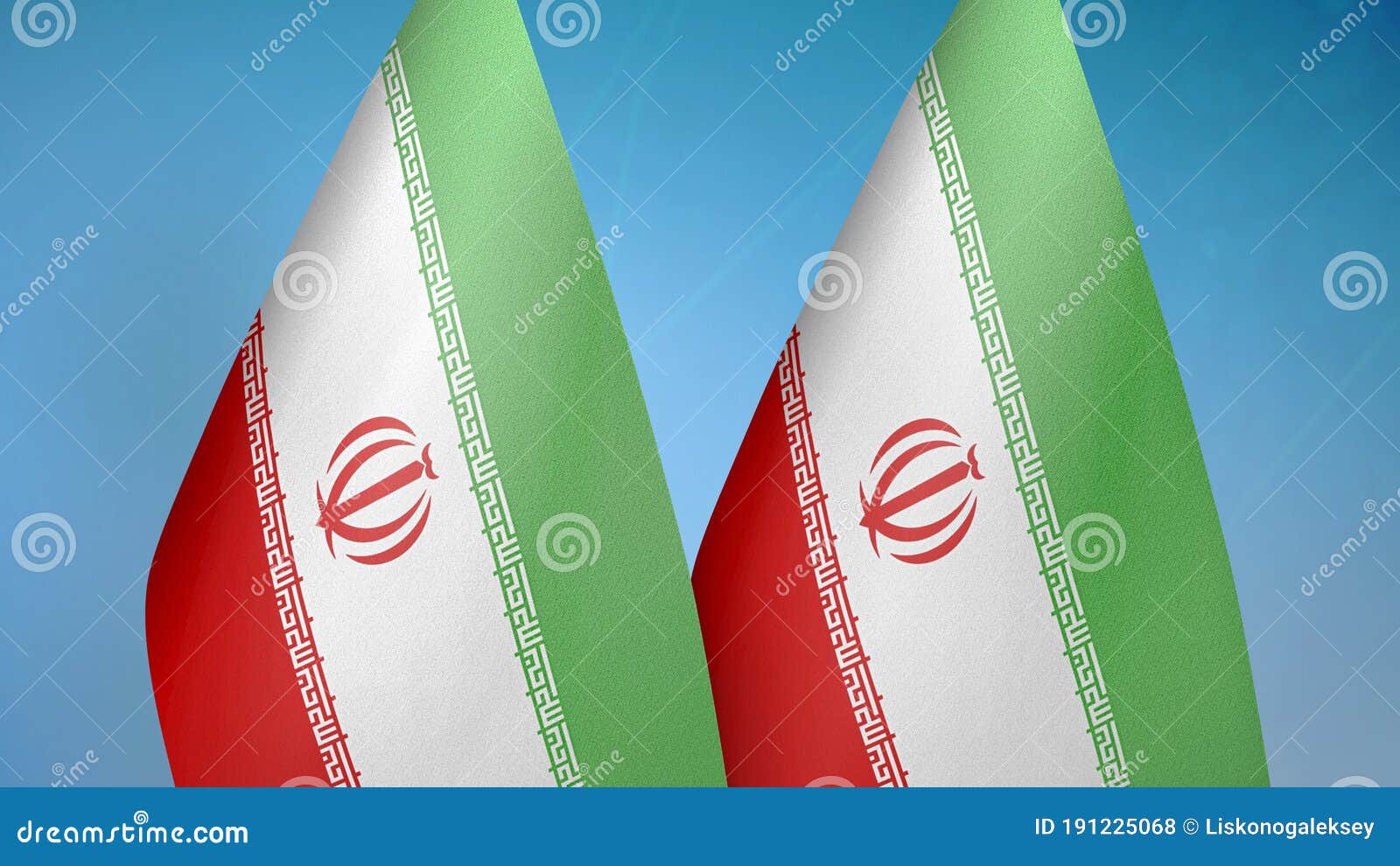 Iran Two Flags Blue Background Stock Illustration - Illustration of ...