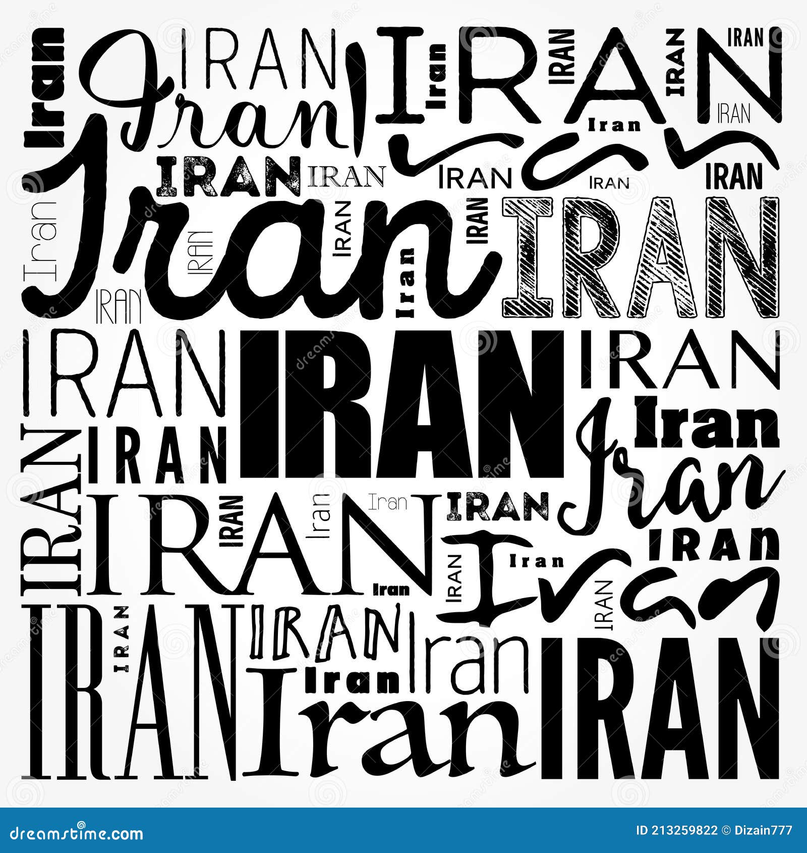 Iran Wallpaper Word Cloud, Travel Concept Background Stock Illustration ...
